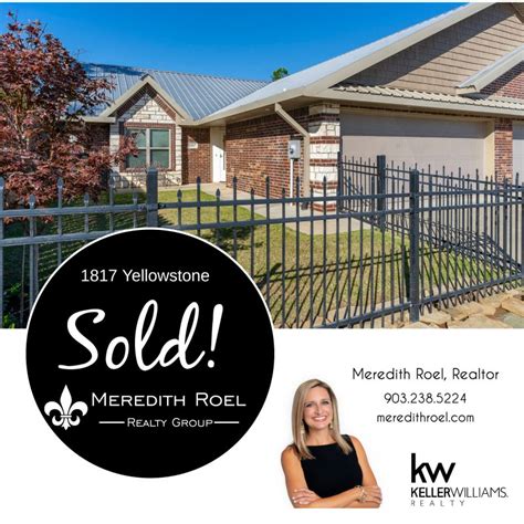 1817 Yellowstone Is Sold🎉 Thank You To Our Sellers For Trusting Meredith Roel Realty Group To