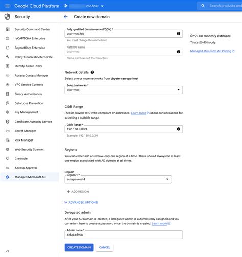 Enabling Cross Project Microsoft Managed Active Directory Integration For Cloud Sql For Sql