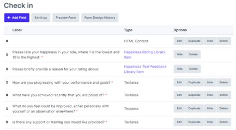 create a simple check in form humanforce