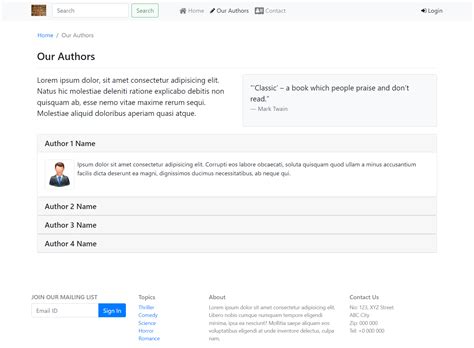 github svnesh bootstrap4 bookstore design a simple responsive mobile