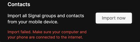 Better Ui Around Import Now Sequence Shorter Timeout · Issue 4334 · Signalappsignal