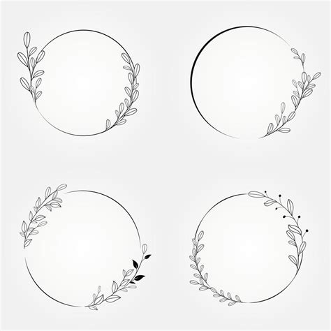 Floral Set Botanical Frame Design 10519835 Vector Art At Vecteezy