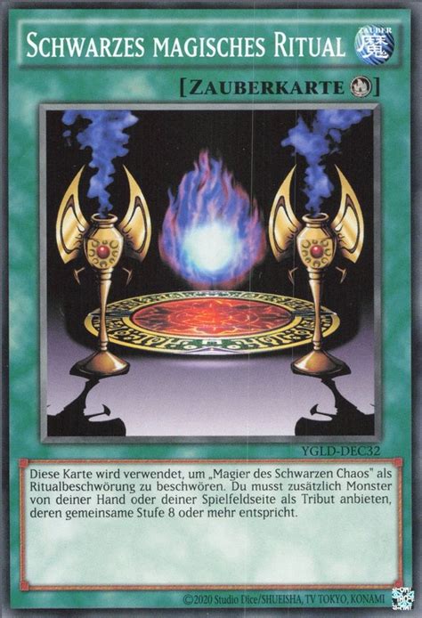 Recollectibles Sammelkarte Yugioh Karte Schwarzes Magisches Ritual