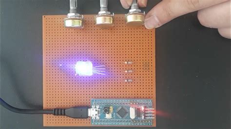 Stm32 Rgb Led Colour Controlleradc Dma Pwm Youtube