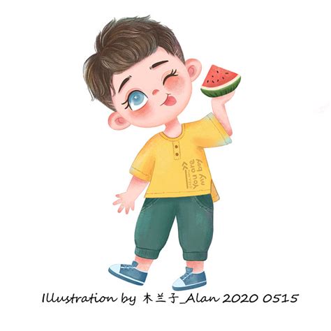 儿童全身插画no4