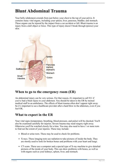 Text Blunt Abdominal Trauma HealthClips Online