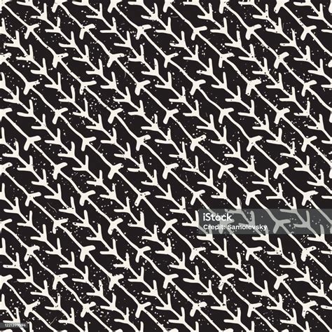 간단한 잉크 기하학적 패턴 흑백 흑백 스트로크 배경입니다 디자인에 맞게 손으로 그린 잉크 텍스처 거친에 대한 스톡 벡터 아트 및