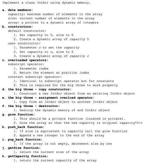 Answered Implement A Class Intarr Using Dynamic Bartleby