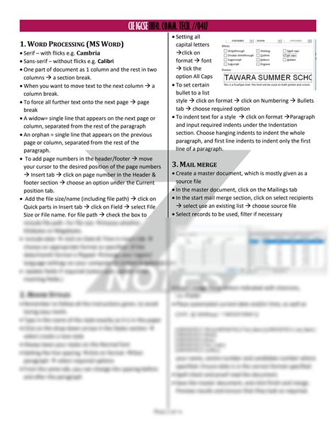 SOLUTION Cie Igcse Ict Practical V Znotes Studypool