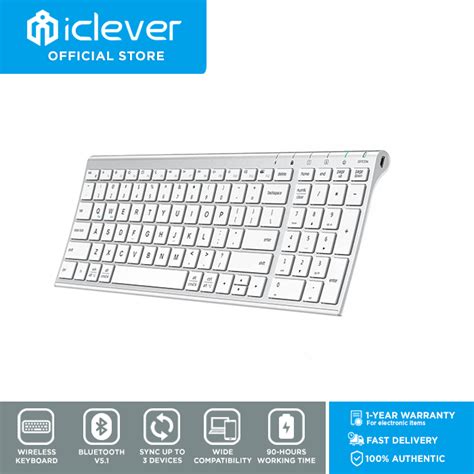 IClever BK10 Bluetooth Keyboard Universal Wireless Keyboard Rechargeable Bluetooth 5 1 Multi