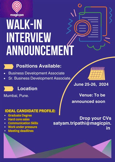 Satyam Tripathi On Linkedin Dear Candidate Were Coming To Your City Mumbaipune Mega Walk In