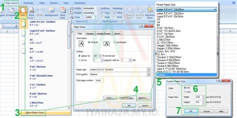 cara membuat ukuran kertas f4 di excel 2007 iyainaja my id