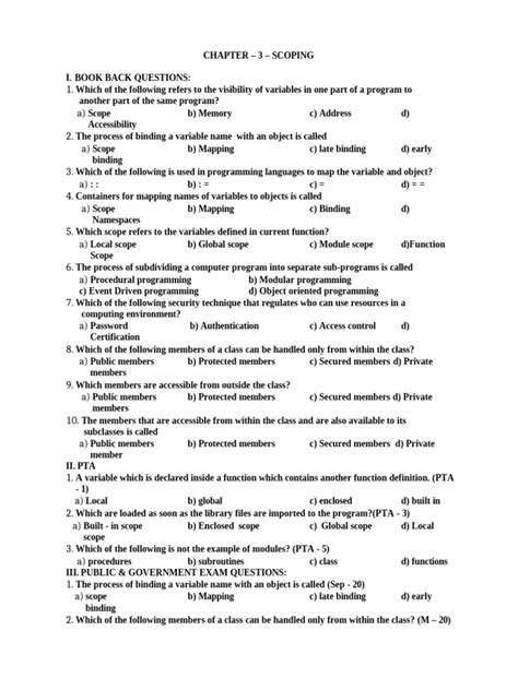 Chapter3 Scoping 12 Pdf Scope Computer Science Class Computer Programming