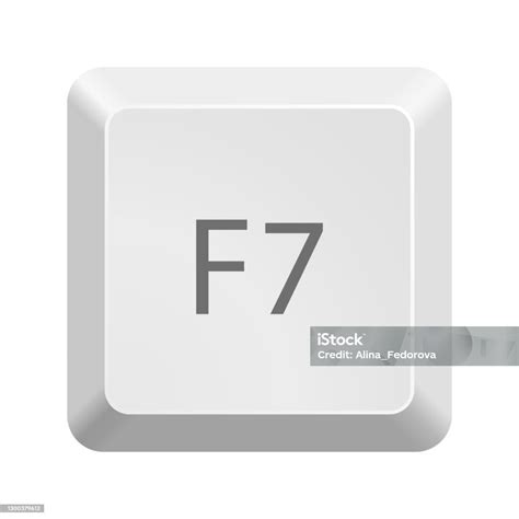 F7 기호가 있는 버튼입니다 아이콘 벡터 일러스트레이션입니다 검은색에 대한 스톡 벡터 아트 및 기타 이미지 검은색 기능키 누름 버튼 Istock