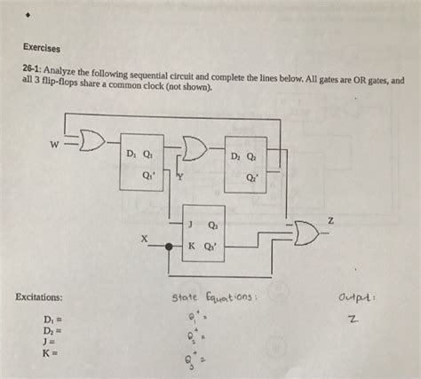 Solved Analyze The Following Sequential Circuit And Complete