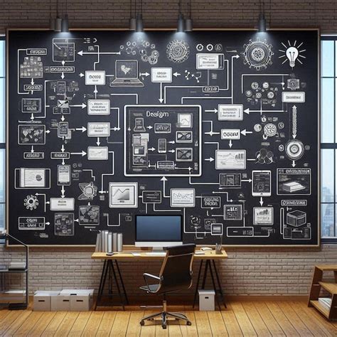 Designing Software Development Process Flowchart Premium Ai Generated