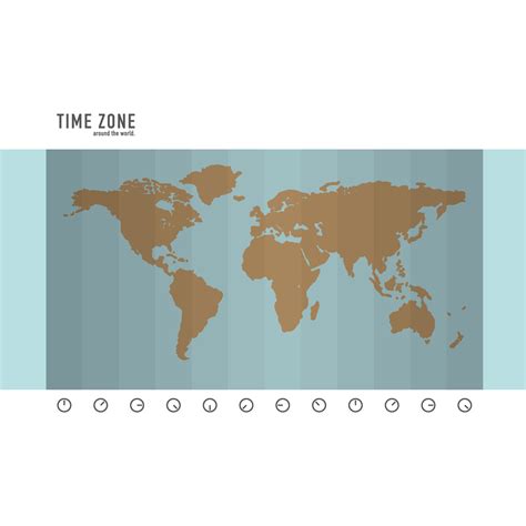 Map With The Time Zones 12334957 Vector Art At Vecteezy