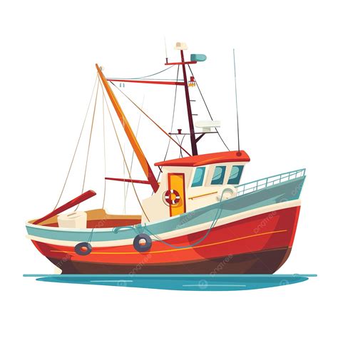 Imágenes De Dibujos Animados De Barcos De Pesca Diseño De Dibujos