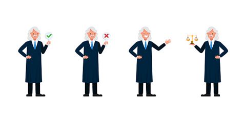 판사 남자 캐릭터 벡터 디자인 다양한 액션으로 프리젠 테이션 결정에 대한 스톡 벡터 아트 및 기타 이미지 결정 권위 남성 Istock