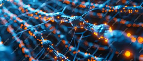 Premium Photo Closeup Of Interconnected Neural Network Nodes With Glowing Connections