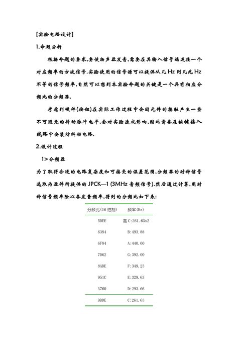 EDA课程设计报告八音电子琴