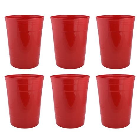 6 Count Red Cup 3 Gallon Plastic Trash Can 4 56 0 76 Each Free