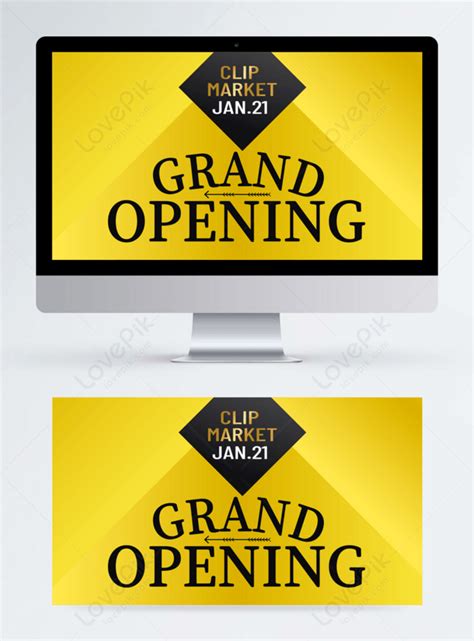 황금 그랜드 오프닝 배너 이미지 사진 465555902 무료 다운로드