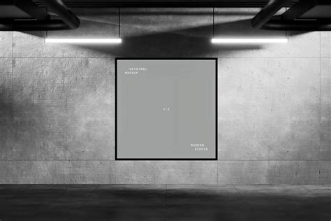 Square Lcd Display Mockup