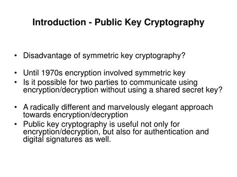 ppt network security part 2 public key cryptography powerpoint