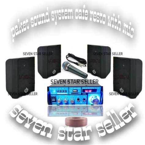 Jual Paket Sound Audio 1 Unit Ampli 4 Unit Speaker 1 Unit Mic Cable Shopee Indonesia