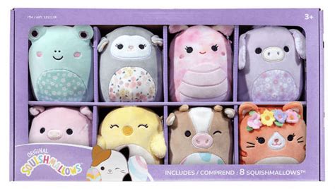Kellytoy Squishmallows Spring Flower Critters 8 Pack 5 Inch Soft Plush