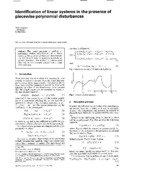 Pdf Identification Of Linear Systems In The Presence Of Nonlinear Distortions A Frequency