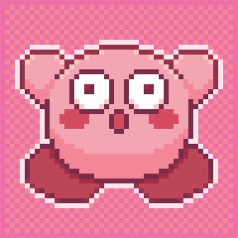Shocked Kirby Woah  R Pixelart