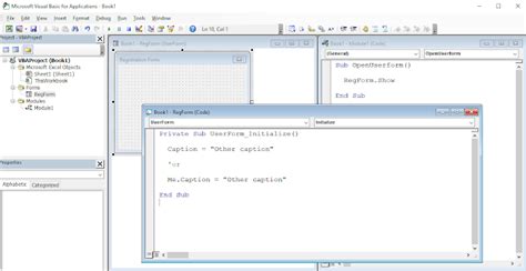 Excel Macro Class Userform Properties