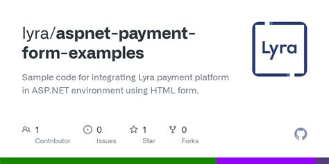 GitHub Lyra Aspnet Payment Form Examples Sample Code For Integrating