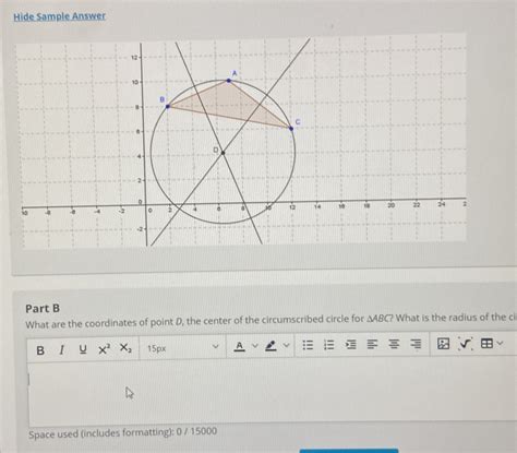Hide Sample Answer Part B What Are The Coordinates Of Point D The