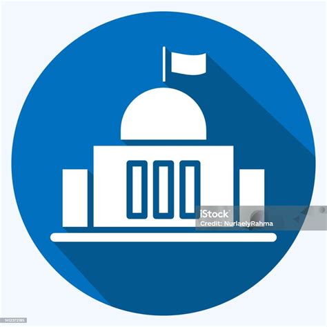 아이콘 통치 교육 기호에 적합합니다 긴 그림자 스타일 편집 가능한 간단한 디자인 디자인 템플릿 벡터 경찰관에 대한 스톡 벡터