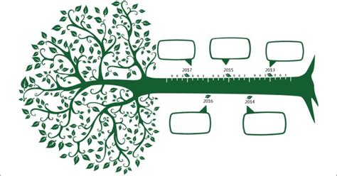 Free Green Tree Timeline Vector TitanUI