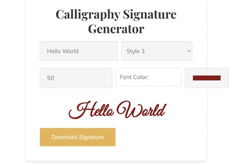 Calligraphy Signature Generator Bodhi Bloom