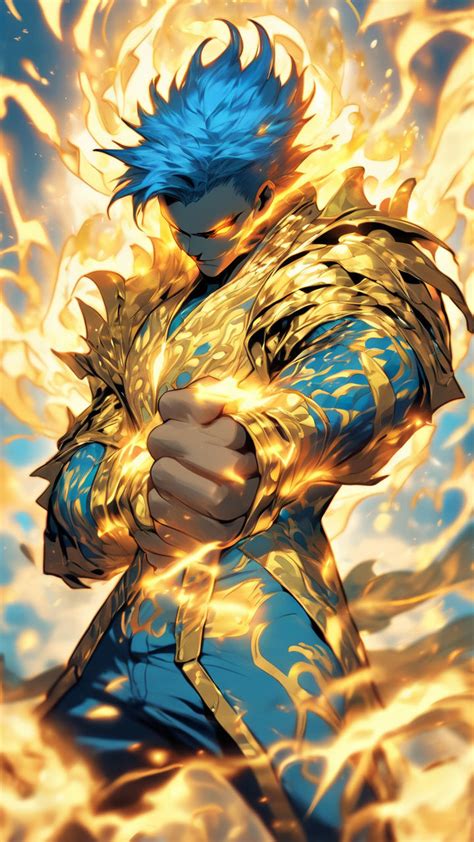 White Young Man Azure Aura With Power Of Azure Dragon Fists By