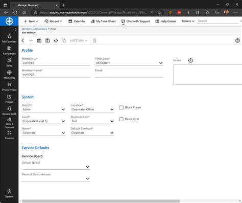ConnectWise Integration Role User