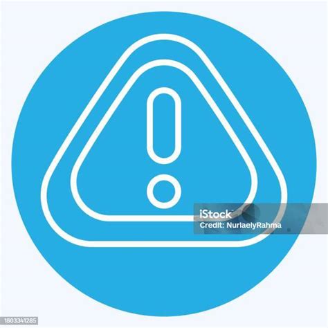 아이콘 느낌표 통신 기호와 관련이 있습니다 파란 눈 스타일 심플한 디자인 편집 가능 간단한 일러스트레이션 감정에 대한 스톡 벡터