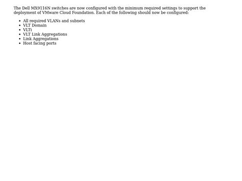 Verify Switch Configuration Dell Poweredge Mx Deployment With Vmware Cloud Foundation