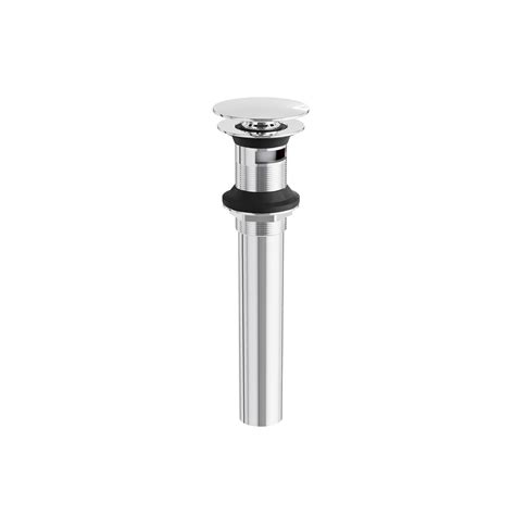 11 4 round press pop up drain with overflow aquabrass xpress
