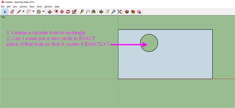 How To Put A Circle On Rectangle So That Circle Replaces Underlying Rectangle Sketchup