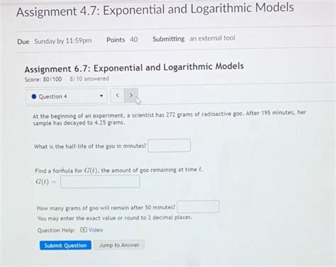 solved assignment 4 7 exponential and logarithmic models