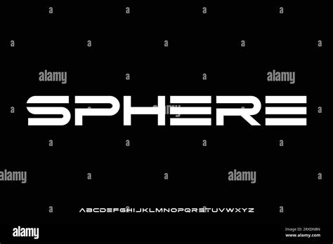 Modern Wide Geometric Alphabet Display Font Vector Futuristic