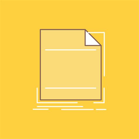 Audio File Format Music Sound Flat Line Filled Icon Beautiful Logo Button Over Yellow