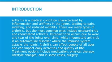 Understanding Arthritis Pptpptx