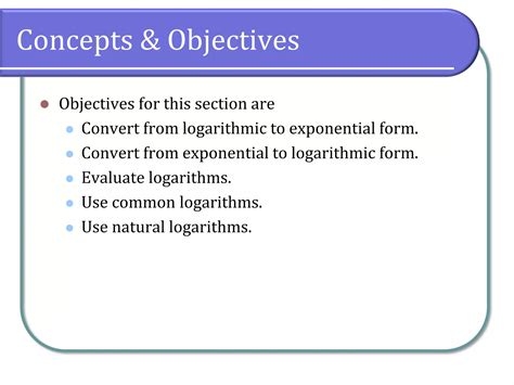 Logarithmic Functions PPT